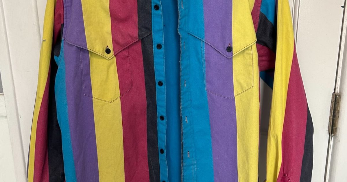 Colorful Button Down Xlongtails Used … Noihsaf Bazaar